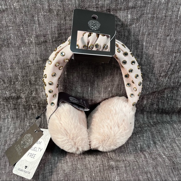 Vince Camuto | Accessories | Vince Fur And Stud Ear Muffs Pink | Poshmark